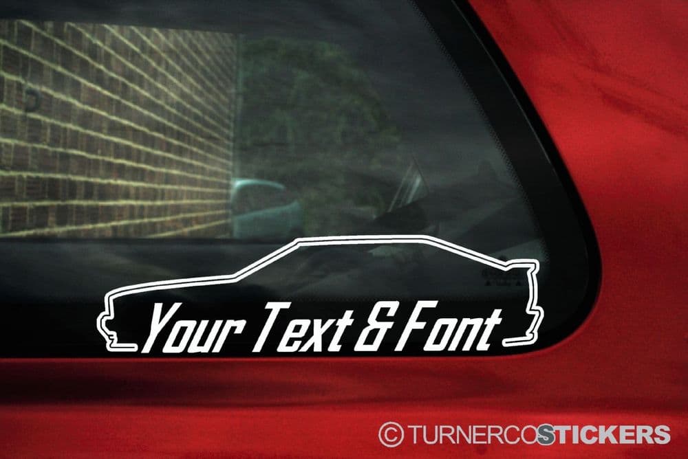 2x Classic Audi UR Quattro & x28;1980 & x29; vag CUSTOM TEXT car stickers