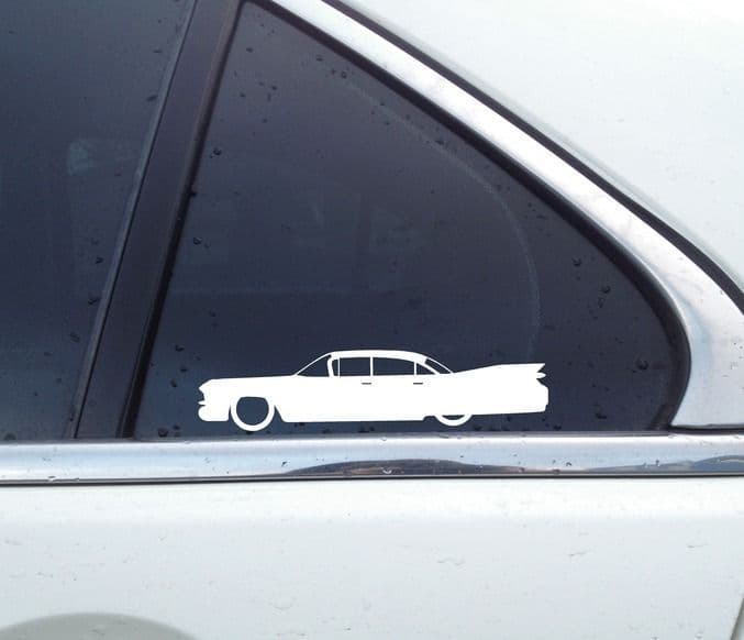 2X Classic car stickers - for 1959 Cadillac sedan DeVille vintage caddy ...