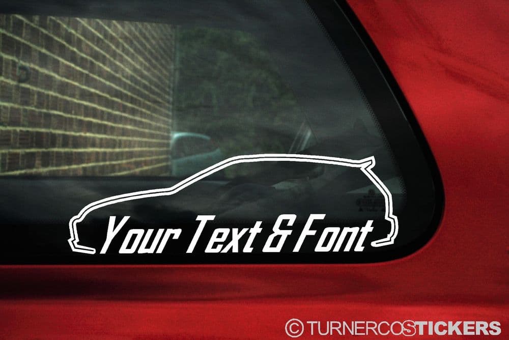 2x Classic Honda Civic EG VTi / Si & x28;1991-1995& x29; CUSTOM TEXT ...