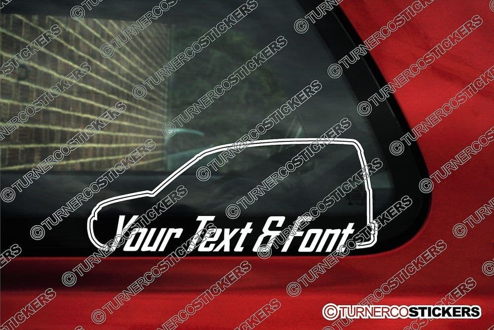 2x Custom YOUR TEXT car stickers - Peugeot Partner van facelift 2002-2008