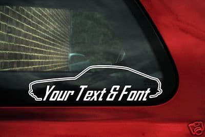 2x Ford Capri Mk2 Mk3 v6 Laser surround stickers Add your Text & Font