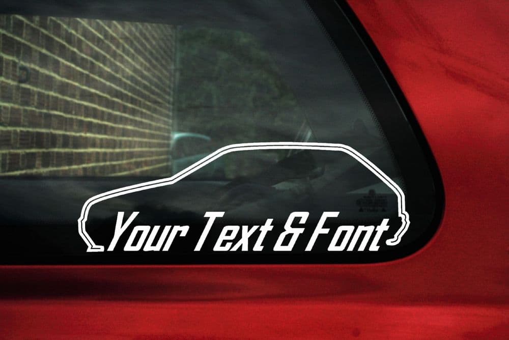2x Ford Fiesta MK3 RS Turbo / xr2i CUSTOM TEXT stickers