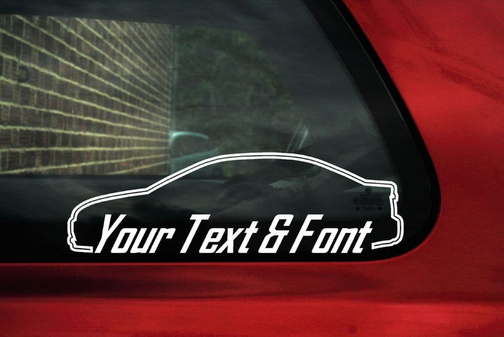 2x Ford Focus MK2 saloon 4-door CUSTOM TEXT stickers