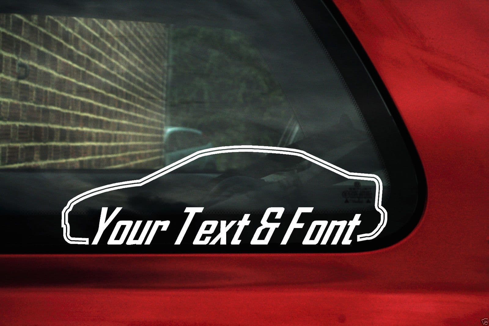 2x Ford Focus Saloon 4-door MK1 CUSTOM TEXT stickers