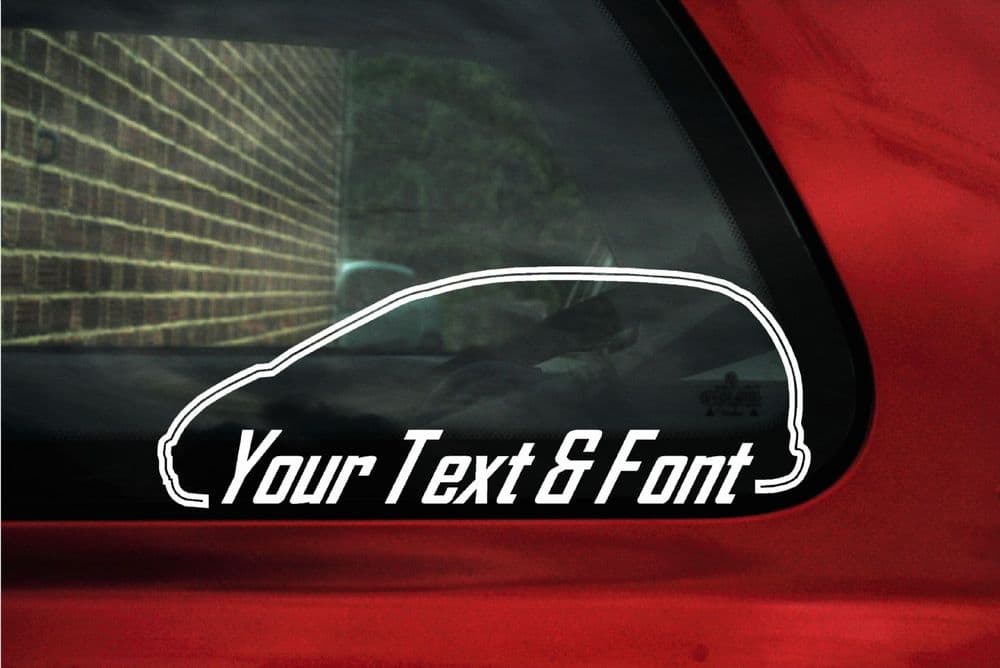 2x Ford Galaxy Mk2 MPV 2000-2006 CUSTOM TEXT family car stickers