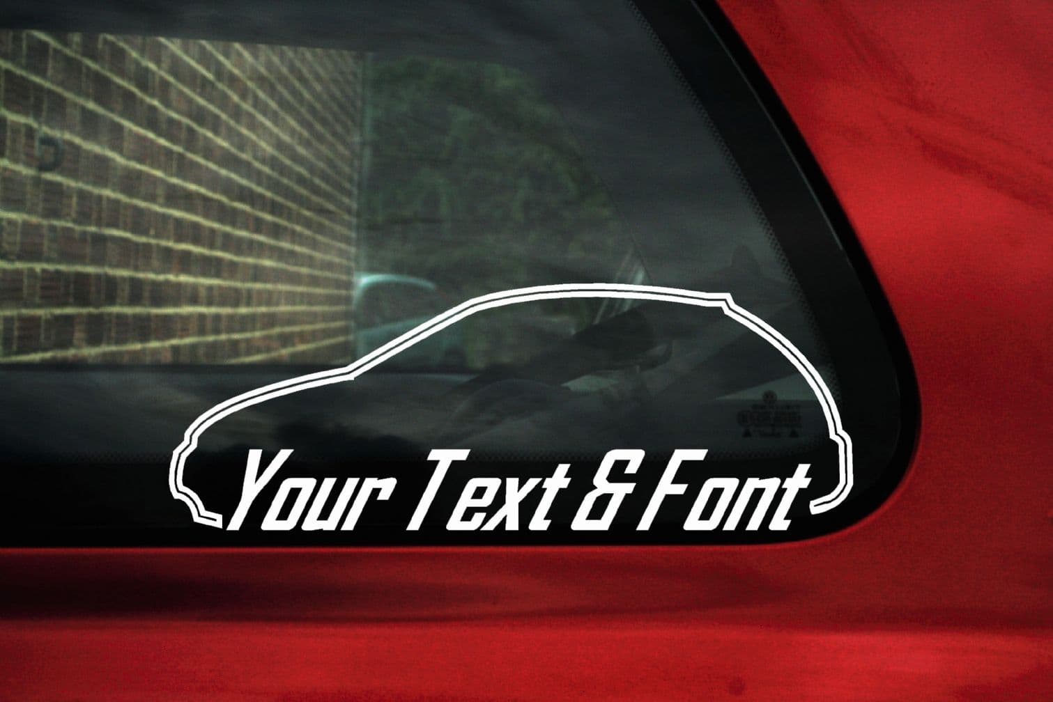 2x Ford KA mk1 CUSTOM TEXT car stickers