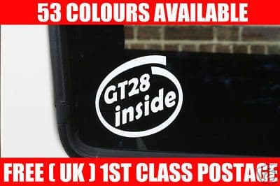 2x GT28 inside stickers For Garrett TURBO VW BMW OPEL