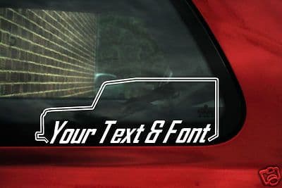 2x Land Rover Defender 110 LWB Aufkleber Sticker - mit Ihrem Text und Fonts