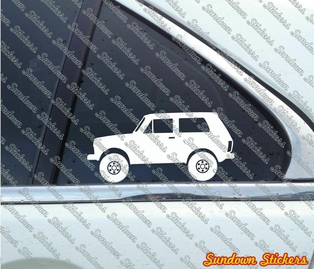 2X Lifted 4x4 outline stickers - for Lada Niva VAZ-2121 retro classic