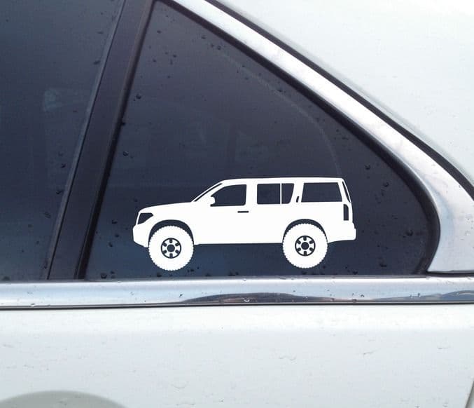 2X Lifted 4x4 outline stickers - for Nissan Pathfinder R51 2005 2014 T70 1