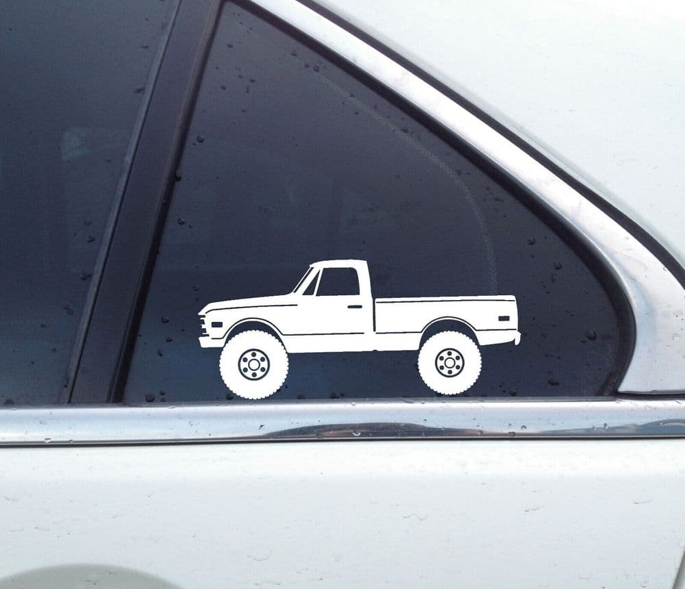 2X Lifted 4x4 stickers -for Chevrolet C10 1967-1972 short bed Fleetside ...