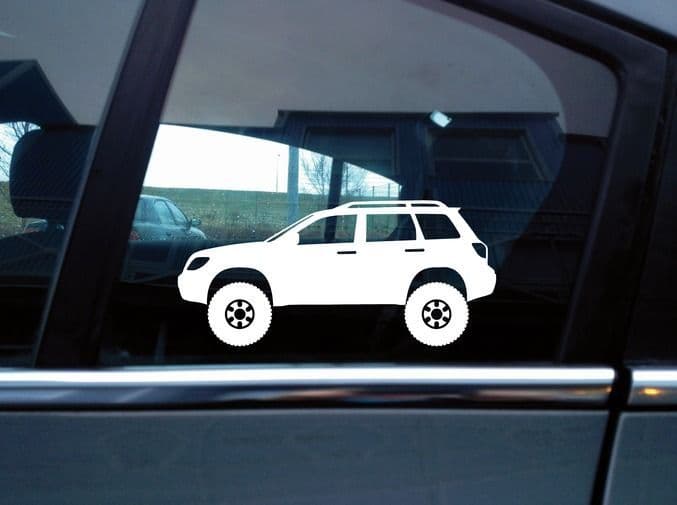 2X Lifted 4x4 stickers for Mitsubishi Outlander Airtrek 1st gen 2001-08 ...