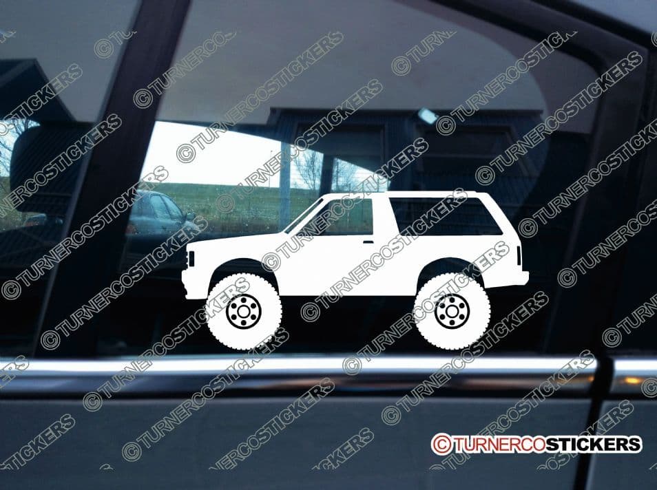 2x Lifted Chevrolet S10 Blazer 1982 S-10 silhouette stickers