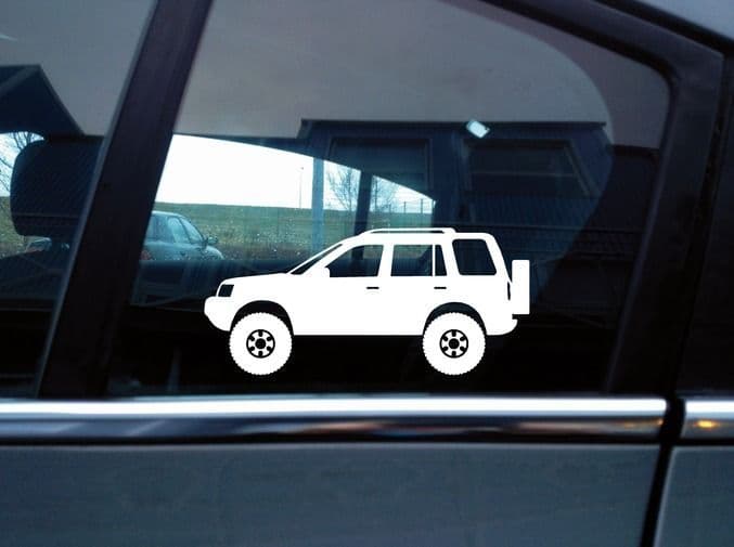 2X Lifted offroad 4x4 stickers for Land Rover Freelander 5-door 1st gen ...