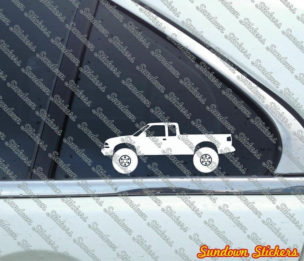 2X Lifted offroad truck stickers - for CHEVROLET S10 extended cab 1998 ...