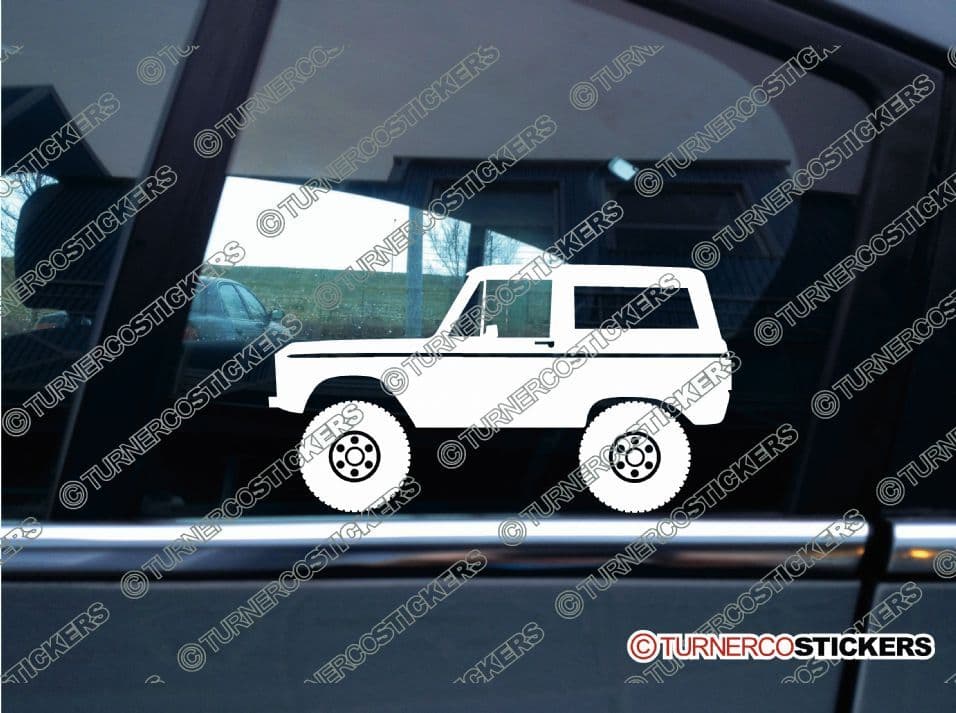 2X Lifted offroad truck stickers for Ford Bronco 1966-1977 offroad ...
