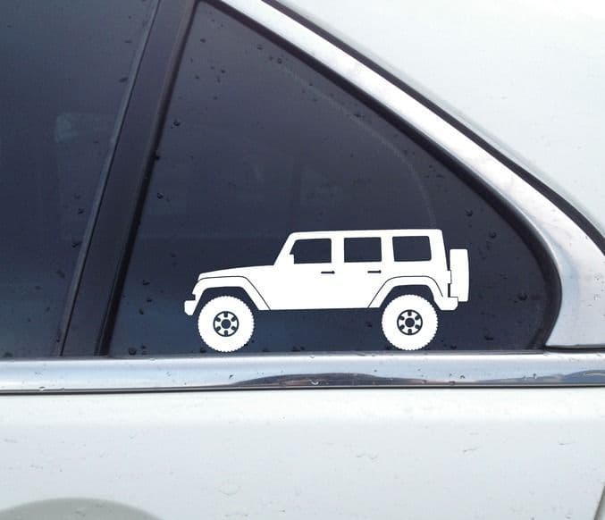 2X Lifted offroad truck stickers - for Jeep Wrangler 4-door JL 4th gen ...
