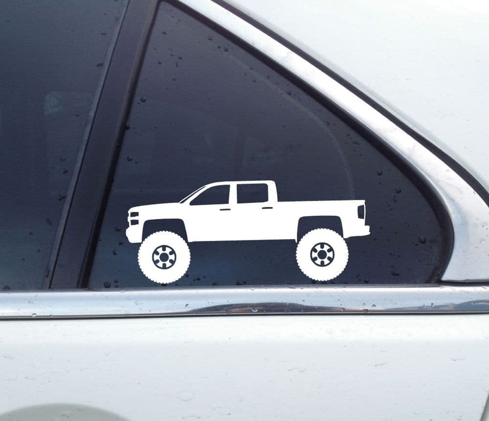 2X Lifted truck stickers for Chevrolet Silverado 2014-2018 Crew cab ...