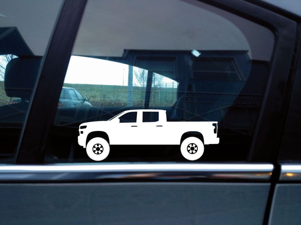 2X Lifted truck stickers for Chevrolet Silverado 2019 2020 Crew cab 5th ...