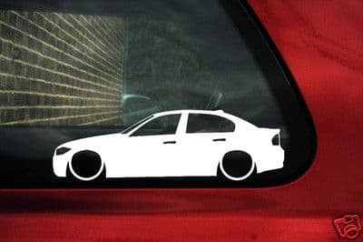 2x LOW bmw e90 outline stickers For Bmw e90 3 series 320i 318i 330i ...
