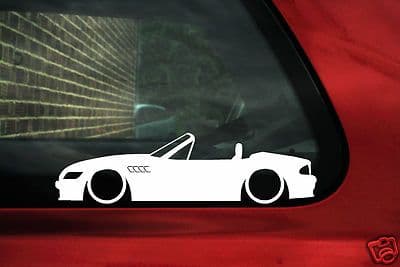 2x LOW BMW Z3 convertible outline silhouette stickers Decals