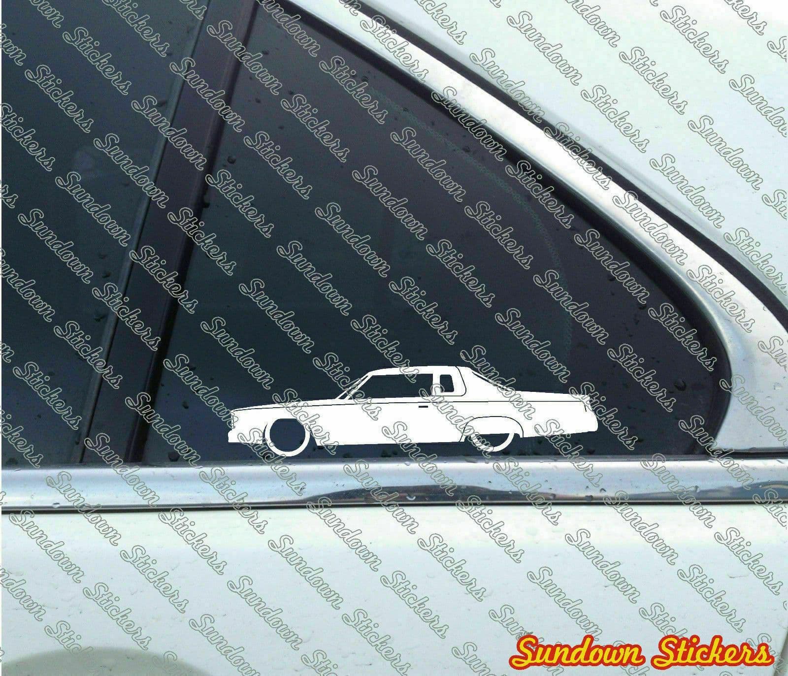 2X Low car stickers for 1977 Chrysler New Yorker Brougham 2-door ...