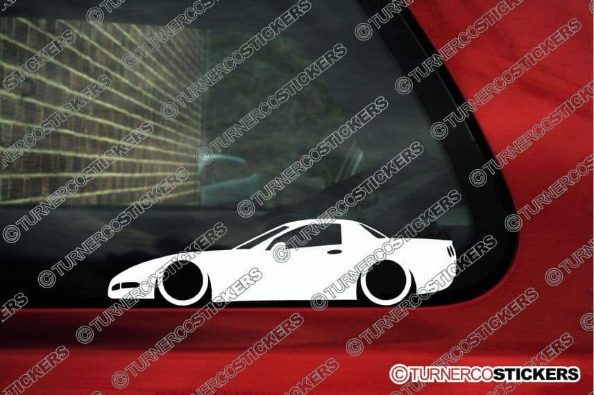 2x LOW CHEVROLET CORVETTE C5 Z06 Lowered Car outline stickers