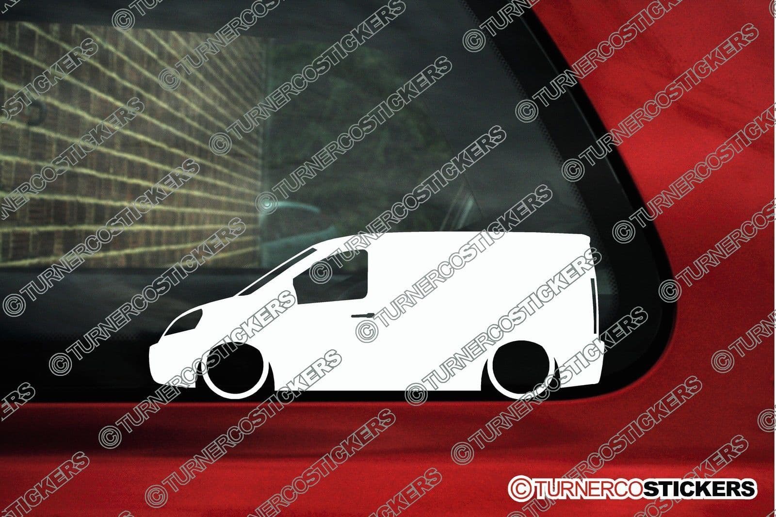 2x LOW Citroen Jumpy Van SWB 2007- 2nd gen Lowered car outline stickers
