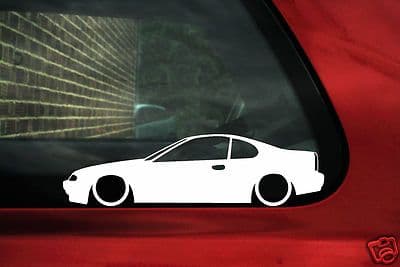 2x LOW Honda Prelude 2 2 Vtec VTi BB1 JDM outline silhouette stickers ...