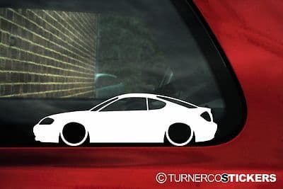 2x LOW Hyundai Coupe v6 / Tiburon / Tuscani GK outline silhouette stickers