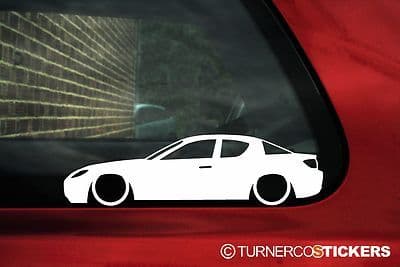 2x LOW lowered Mazda Rx8 Silhouette outline stickers Decals for 1st gen ...