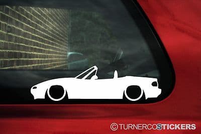 2x LOW Mazda Mx5 / Miata outline stickers