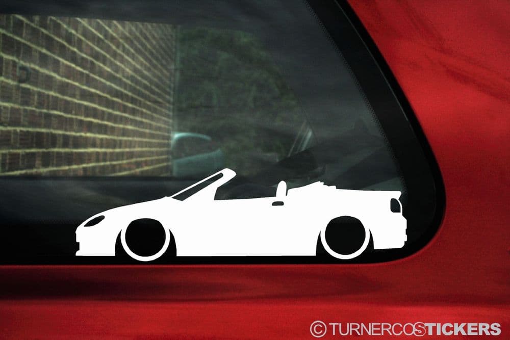2x LOW MG TF Roadster 160 Lowered car outline stickers