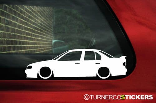 2x LOW Nissan p10 Primera 2 0 eGT SRi GTi outline silhouette stickers ...