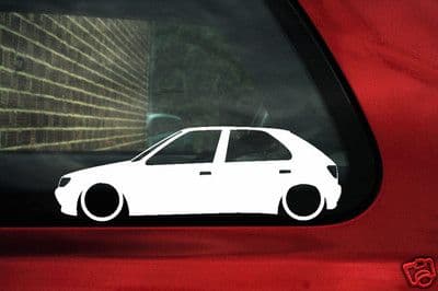 2x LOW Peugeot 306 5 door XSi D-turbo S GTI-6 S16 16v outline stickers ...