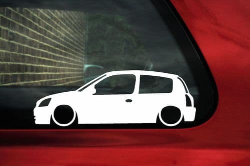 2x LOW Renault Clio sport RS 182 mk2 outline stickers