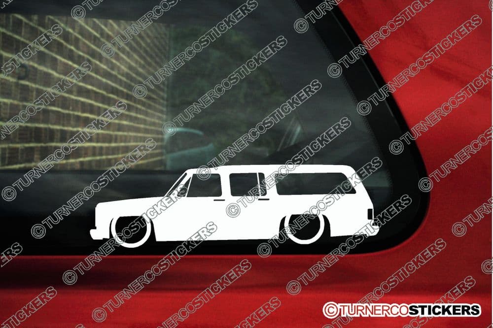 2x Low SUV outline stickers - Chevrolet Suburban 1973-1991 7th gen L21