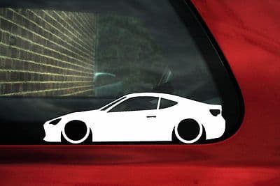 2x LOW Toyota GT86 86 GT / GTS silhouette outline sticker