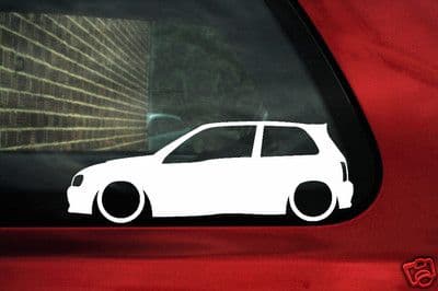 2x LOW Toyota Starlet Glanza outline stickers For starlet GT Turbo ...