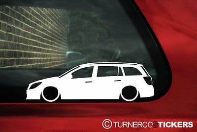 2x LOW Vauxhall Astra H mk5 Estate CDTi outline silhouette stickers ...