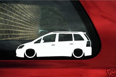 2x LOW Vauxhall Zafira B VXR / Opel OPC zafira B outline stickers