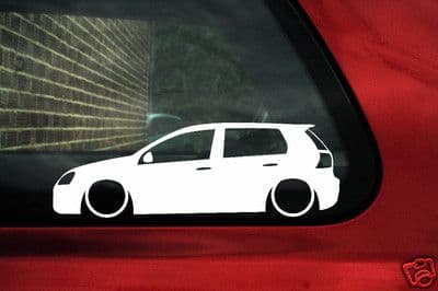 2x LOW vw Golf Mk5 5 door R32 / GTI outline stickers