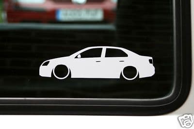 2x LOW VW jetta mk5 TDi / TFSi outline stickers