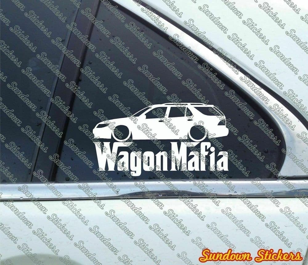 2X Low Wagon Mafia car stickers v1 for Saab 9-5 aero estate W86