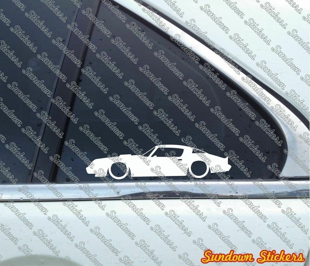 2X Lowered car outline stickers -for 1980 Pontiac Firebird Trans-Am 6 6 ...