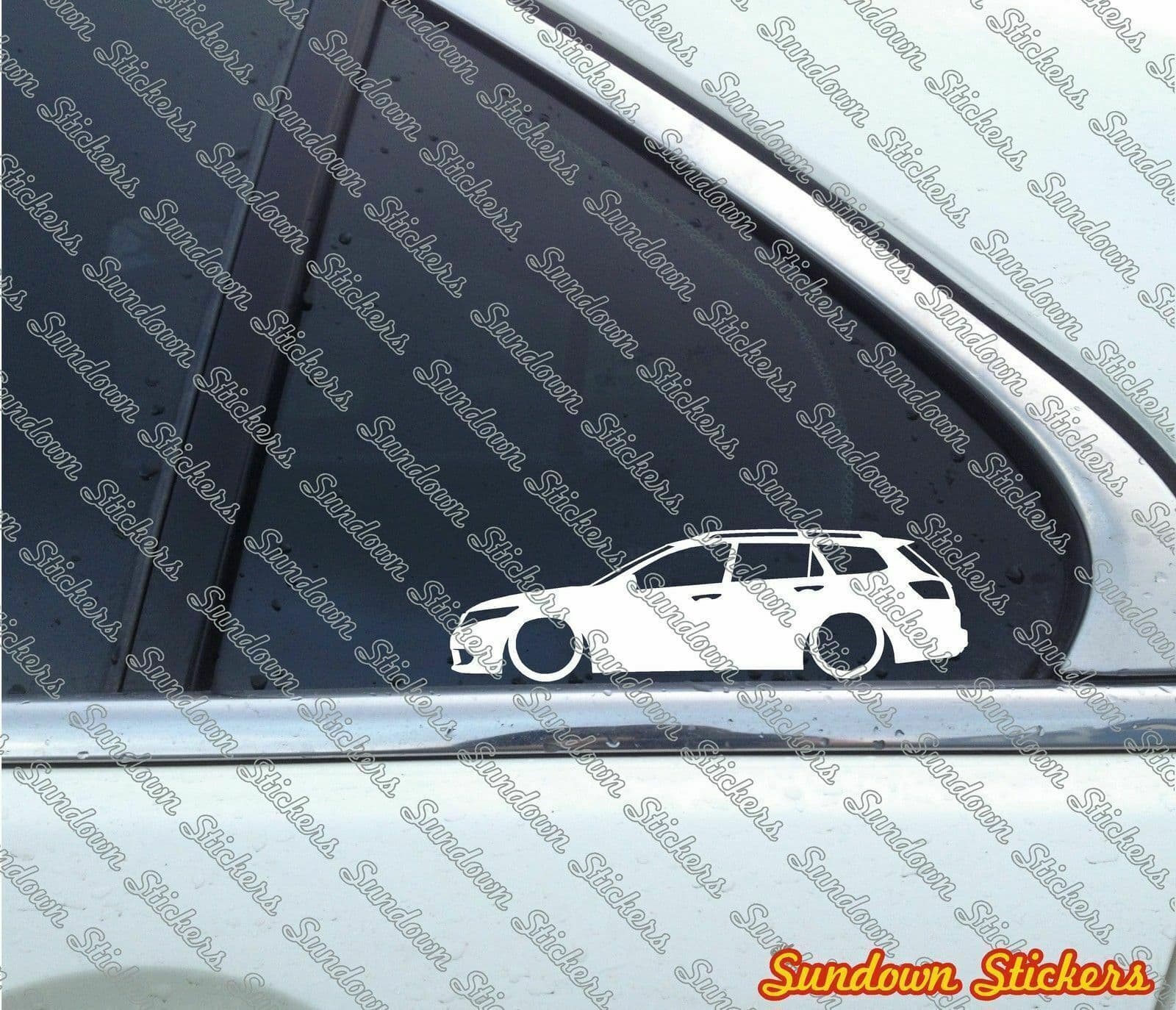 2X Lowered car outline stickers for Acura TSX Sports Wagon CU2 2009 ...