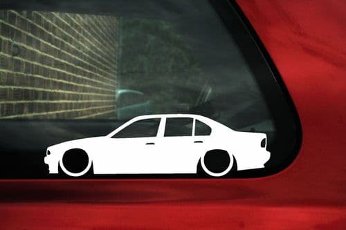 2X Lowered car outline stickers for BMW E38 7-Series car outline 740i ...