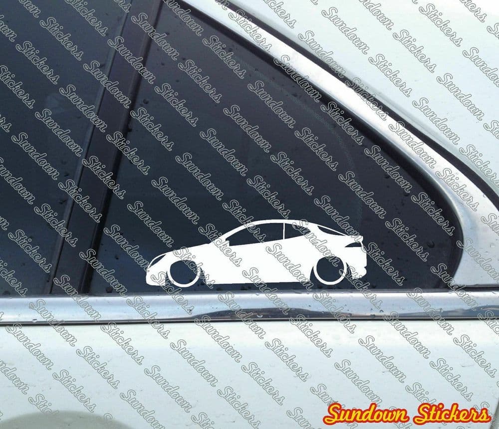 2x LOW Ford Mk6 Fiesta ST , zetec S, Lowered outline stickers ...