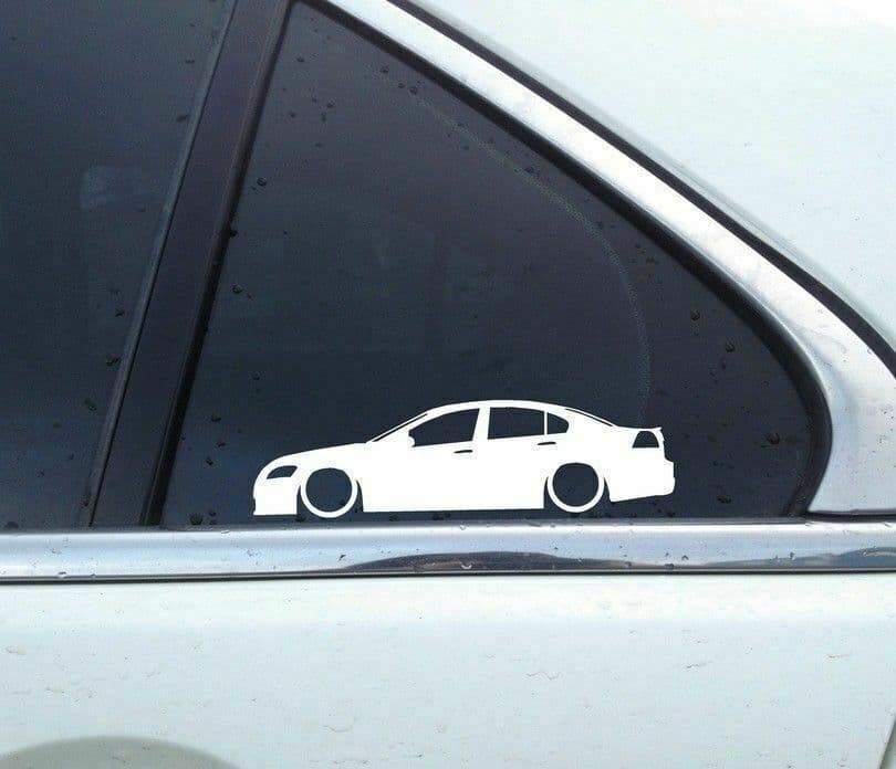 2X Lowered car outline stickers - for Holden Commodore VE aussie muscle