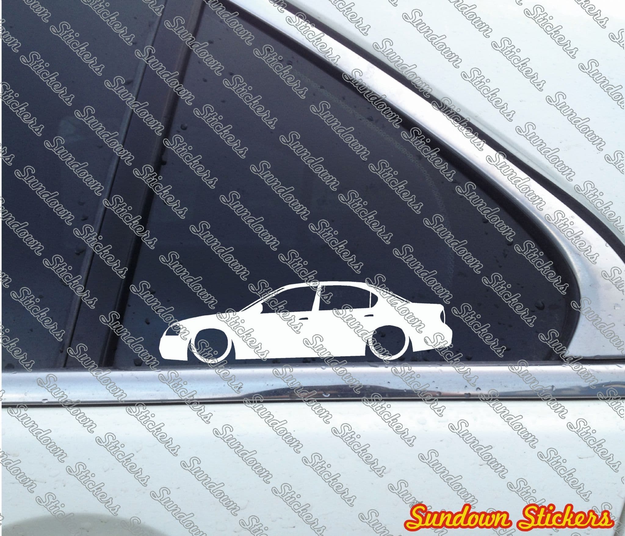 2X Lowered car outline stickers -for Nissan Maxima 5th gen A33 2000 ...